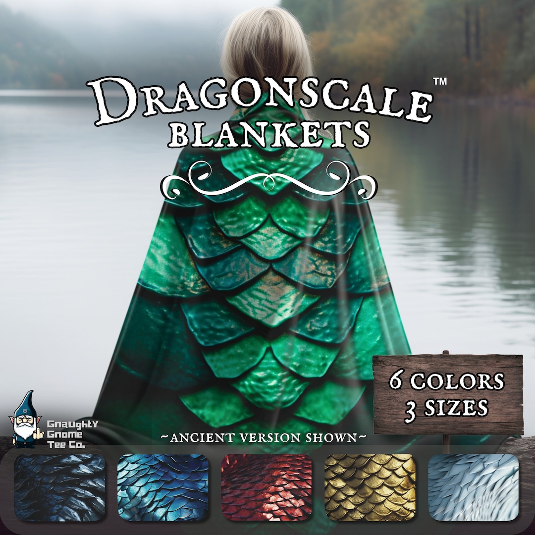 Dragonscale Blankets | Cozy Fantasy Throws for Gaming, Home Decor and ...