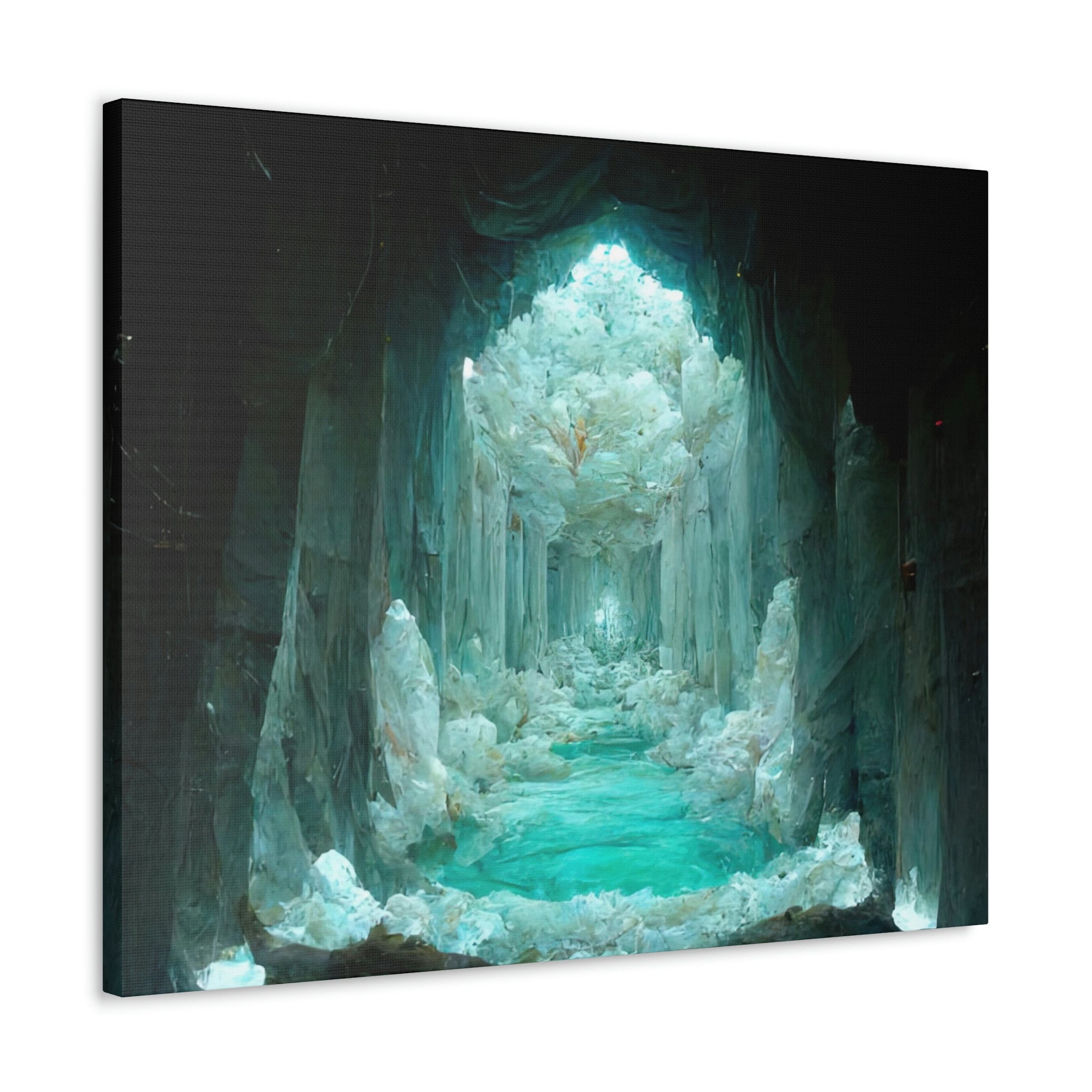 Crystal Cave Art Icy Blue Mystic Shrine Cavern Canvas Art - Etsy