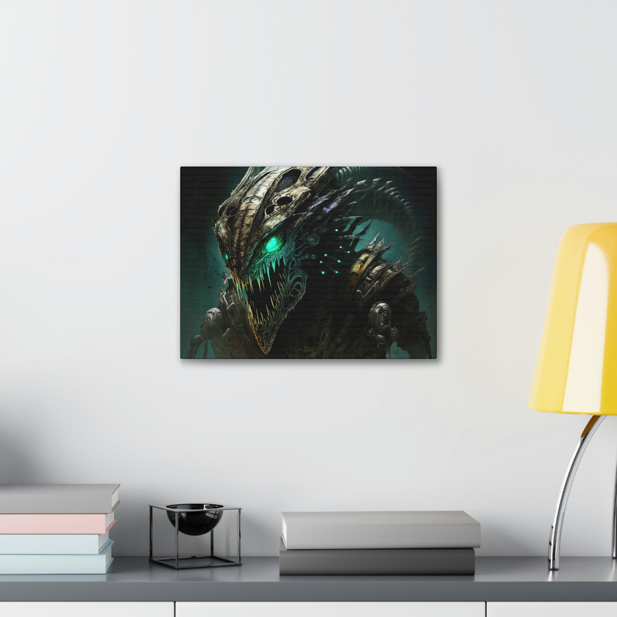 Sci Fi Alien Monster Sci Fi Art Alien Art Creepy Canvas Etsy