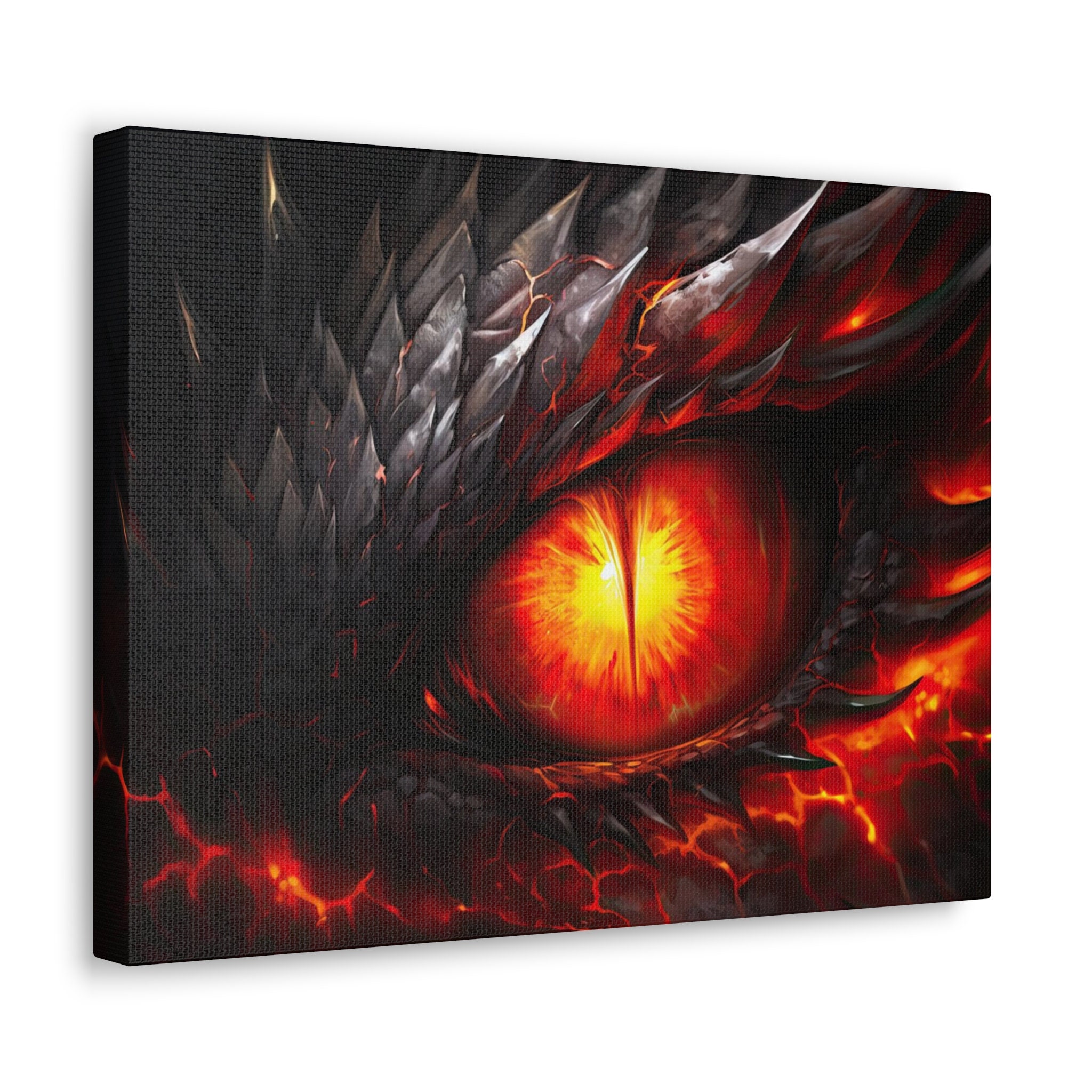 Fiery Dragon Art, Dragon Eye Art, Mythical Fantasy Canvas Wall Decor ...