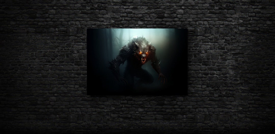 Halloween Werewolf Roaring Full Body, Lovecraftian Horror Dark Fantasy ...