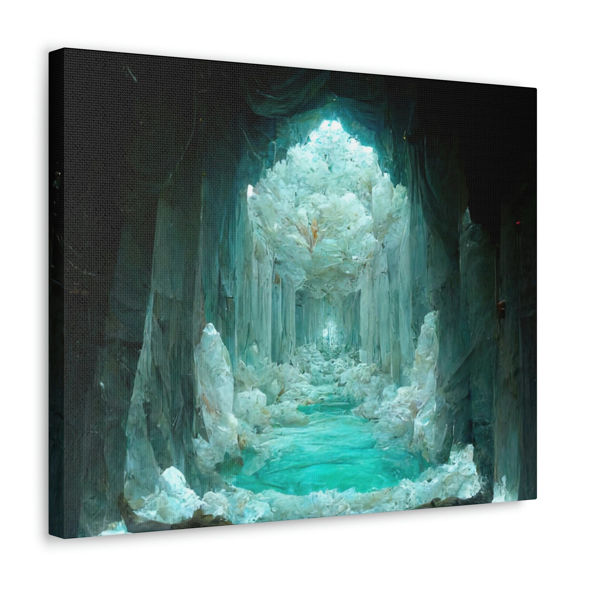Crystal Cave Art Icy Blue Mystic Shrine Cavern Canvas Art - Etsy