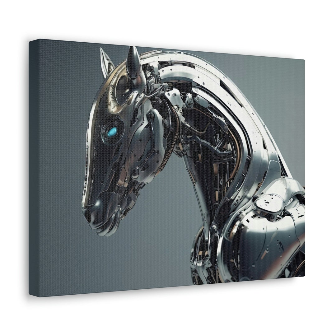 Cyborg Robot Ai Animal Horse Lover, Canvas Art, Wall Decor, Home Decor ...
