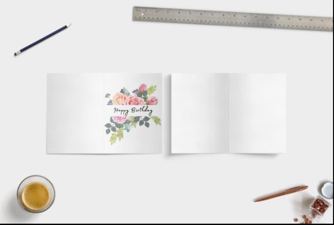Birthday Cards, Happy Birthday Cards, Gift Cards, Floral Cards, A6 Size ...