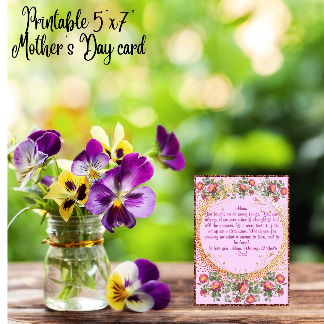 Happy Mothers Day Mama Printable Card, Gift for Mum, Mama Gift for Wife ...