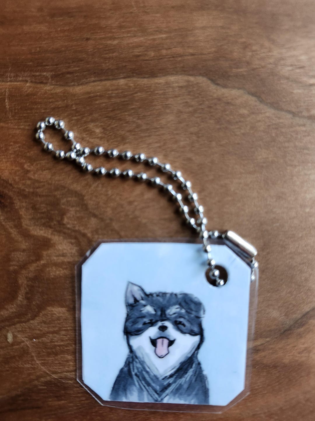 Husky Dog Hand Drawn Keychain - Etsy