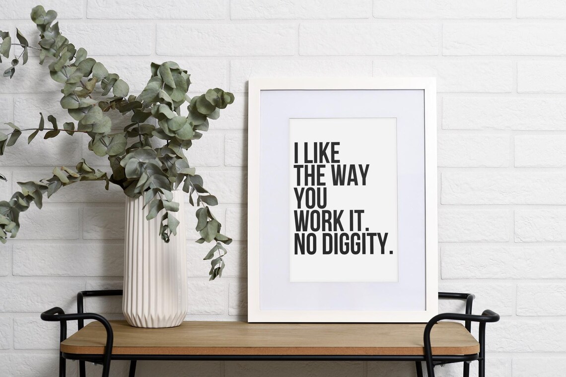No Diggity Art Print, Rap Lyric Art Print, Rap Poster, Rap Art Print ...