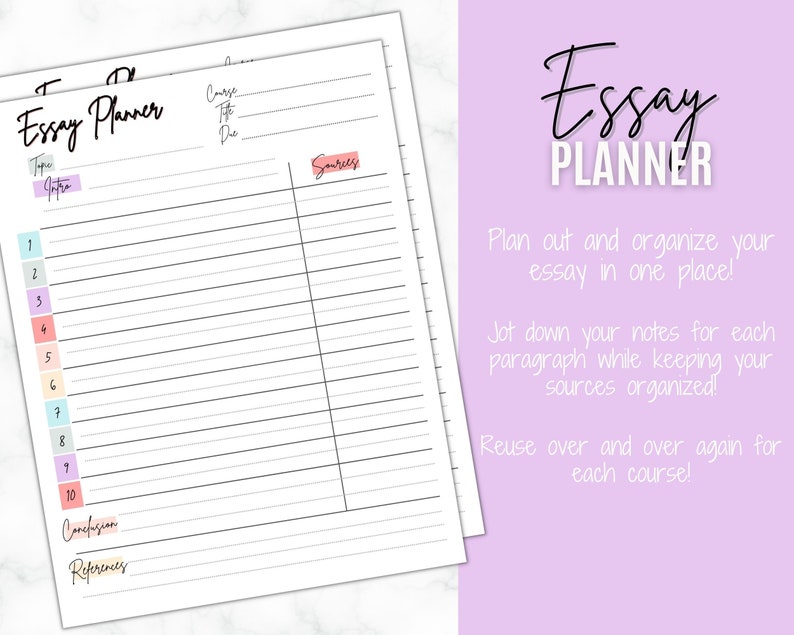 Ultimate Student Planner Bundle, Printable Weekly Schedule, Essay ...