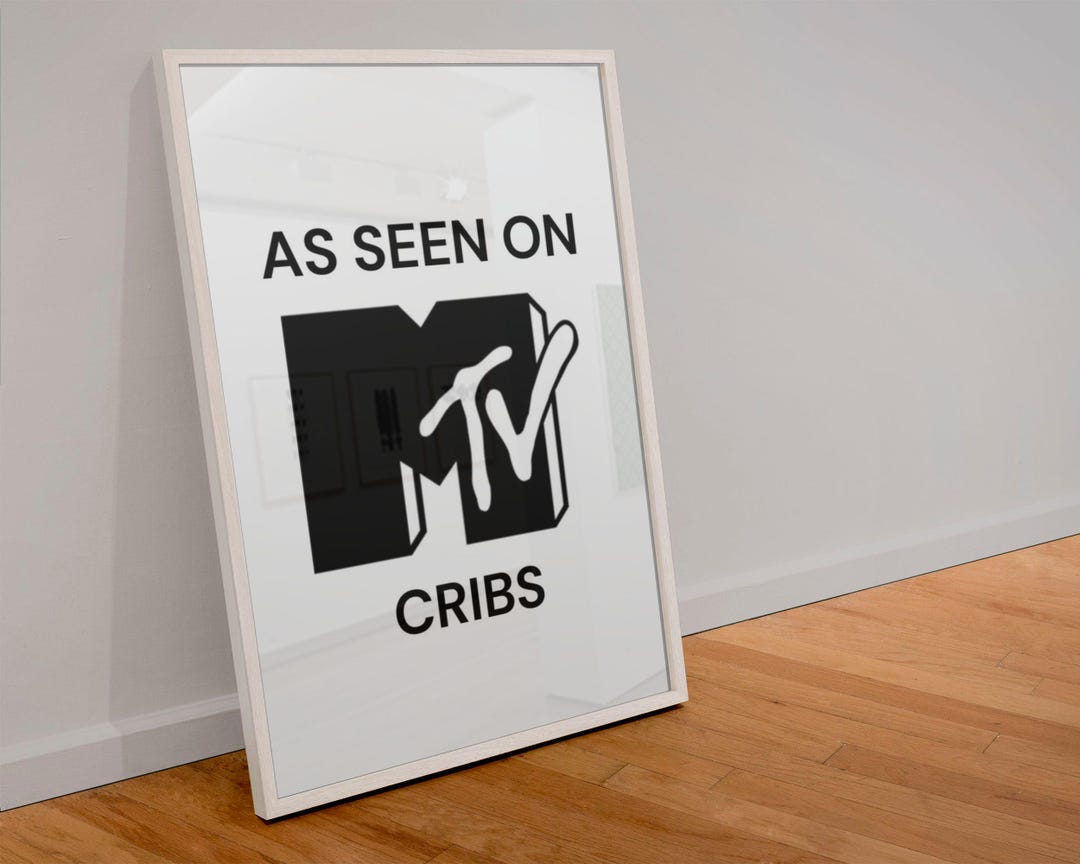 MTV Cribs Inspired Art Print, 90s Nostalgia Wall Decor, Pop Culture ...