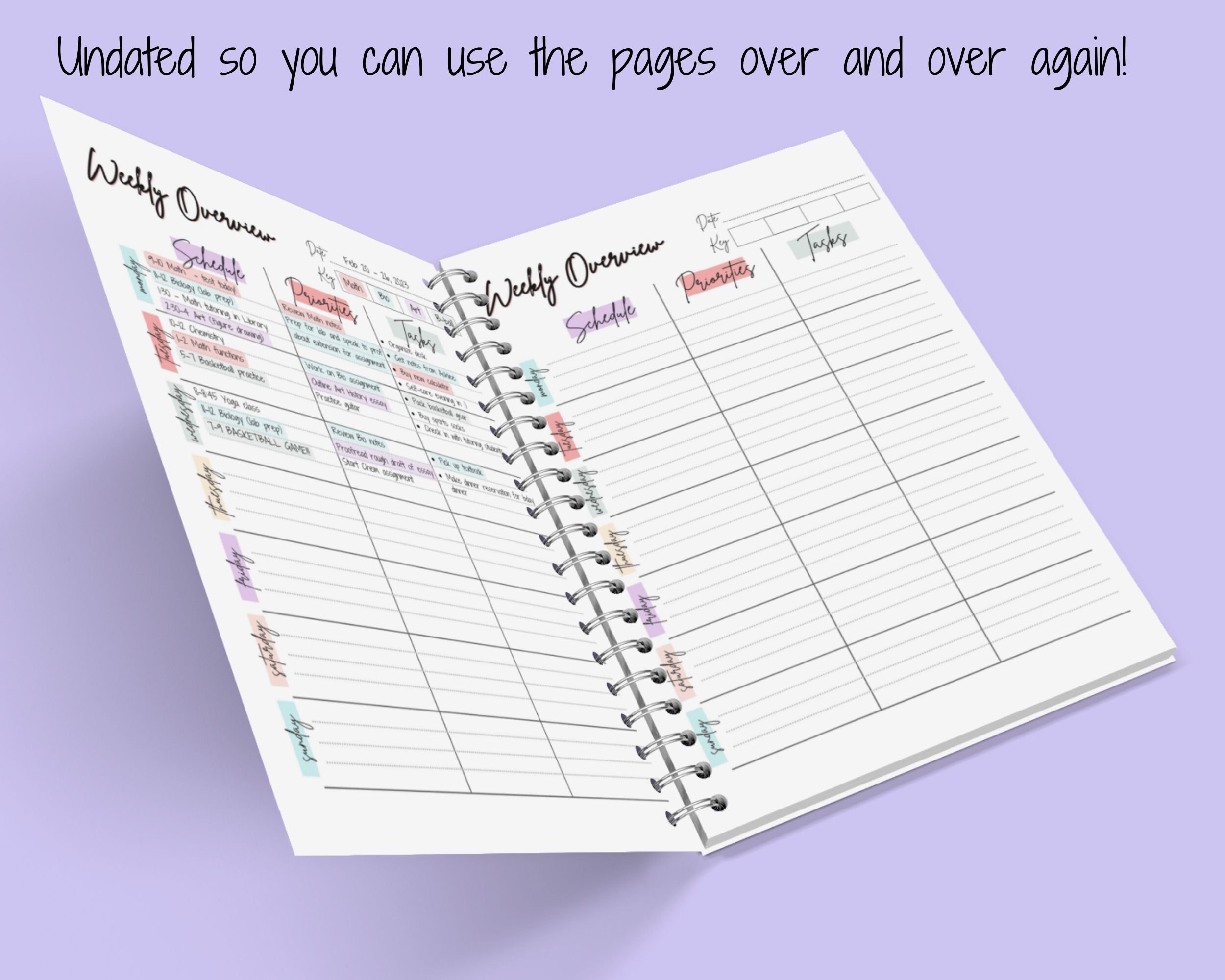 Ultimate Student Planner Bundle, Printable Weekly Schedule, Essay ...