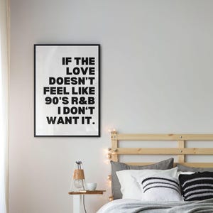 90s Rnb Art, Rnb Wall Art, Rnb Poster, 90s Wall Art, If Love Doesn't ...