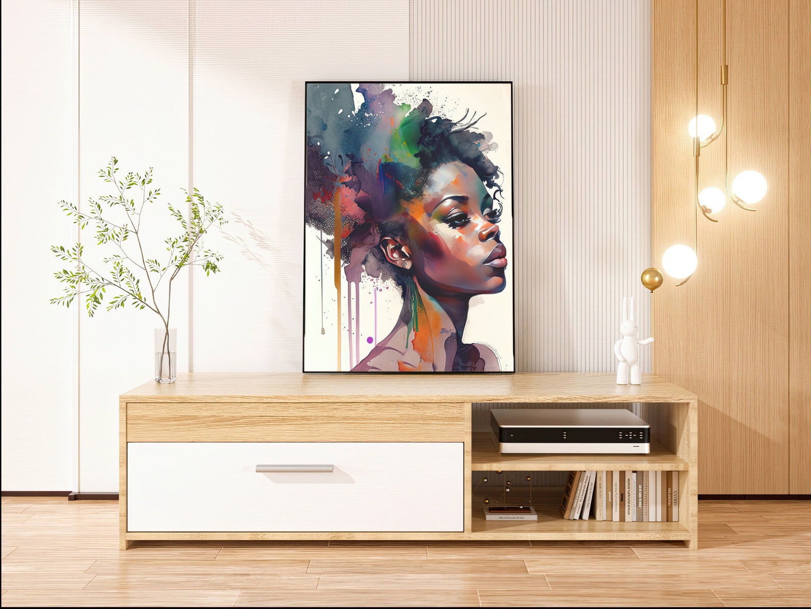 Painterly Woman: Graphic Artist Made and Enhanced by AI, Unique Wall ...