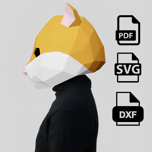 Hamster Mask Template, Papercraft Mask Template, Origami, PDF Download ...