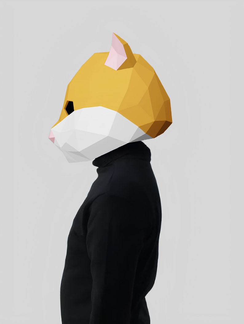 Hamster Mask Template, Papercraft Mask Template, Origami, PDF Download ...