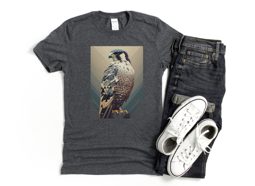 Great Peregrine Falcon - Peregrine Falcon Shirt, Geometric Falcon Shirt ...