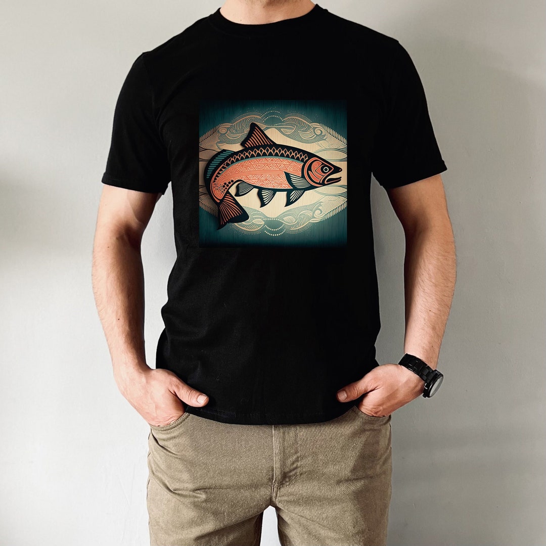 Native Salmon - Salmon Shirt, Native American Salmon, Unisex T-shirt ...