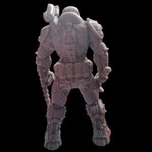 Doomslayer Resin Figurine-doom Eternal-doomguy-holding the Crucible ...