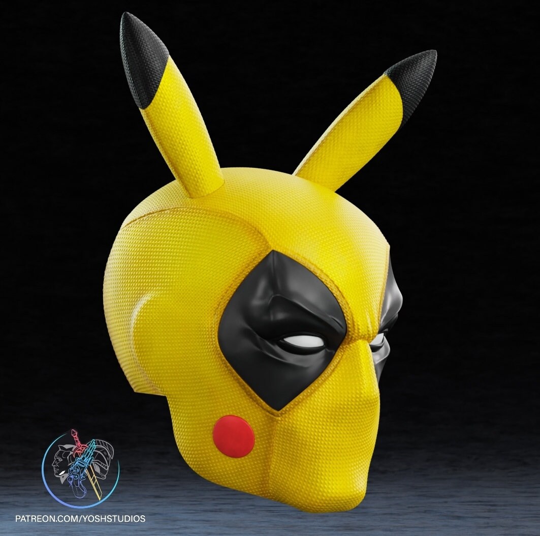 Pikapool-deadpool X Pikachu-helmet/mask-yosh Studios-cosplay - Etsy