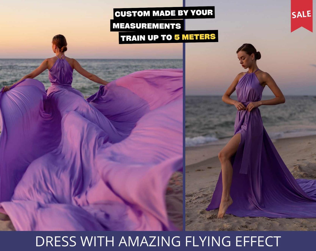 Flying Dress for Photoshoot Long Train Photoshoot Dress Train Dress ...