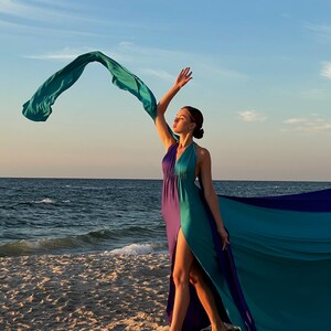 Flying Dress Flowy Dress Dress for Photo Shoot Dress Flying in the Wind ...