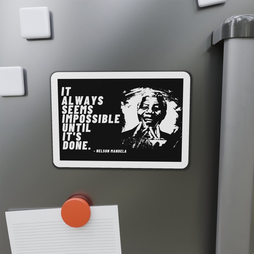 Nelson Mandela Quote Magnet: Inspirational Vinyl Decor, Matte - Etsy