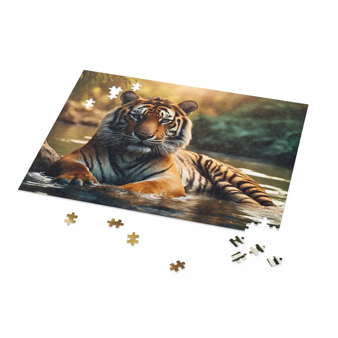 Tiger Puzzle 120 252 500-piece Jungle Wildlife Nature - Etsy