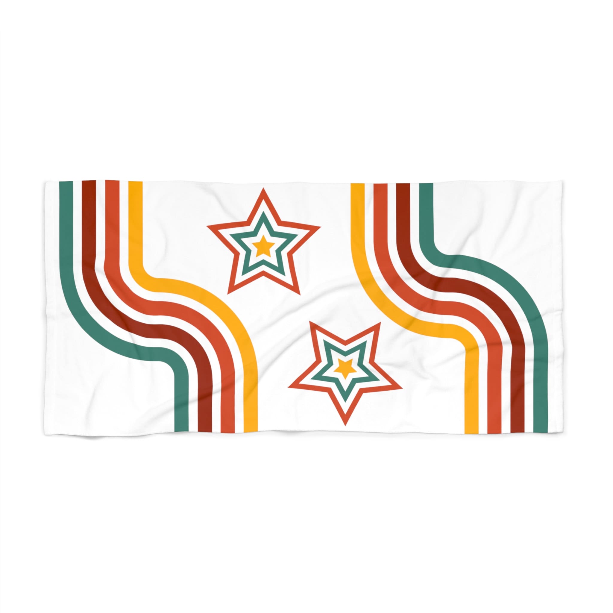 Retro Beach Towel (white) 1970s Old School Nostalgic Vintage ...