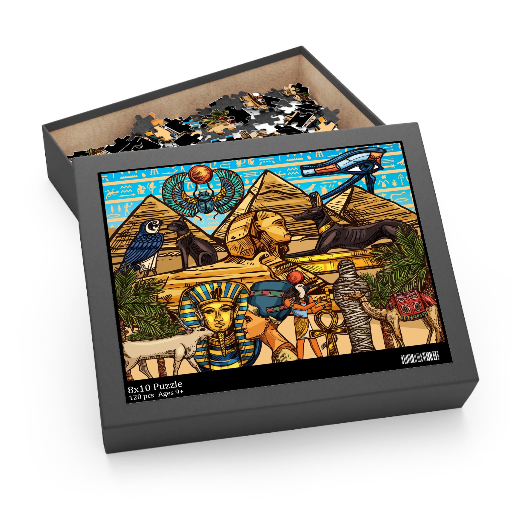 Egypt Puzzle (120, 252, 500-piece) - Great Pyramids Sphinx Hieroglyphs ...