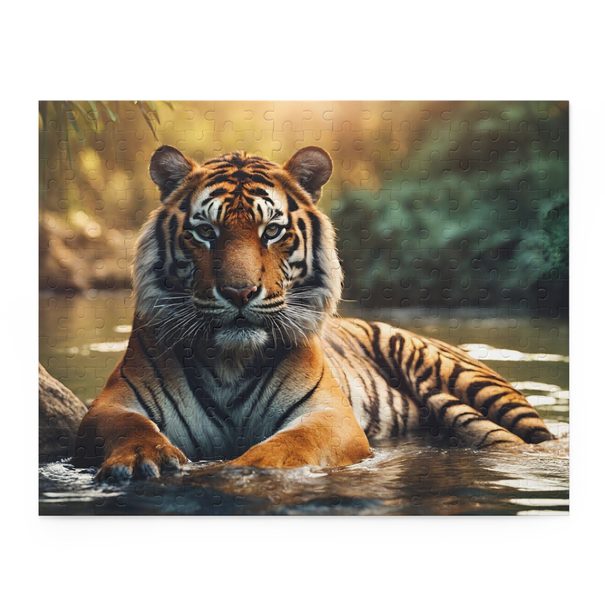Tiger Puzzle 120 252 500-piece Jungle Wildlife Nature - Etsy