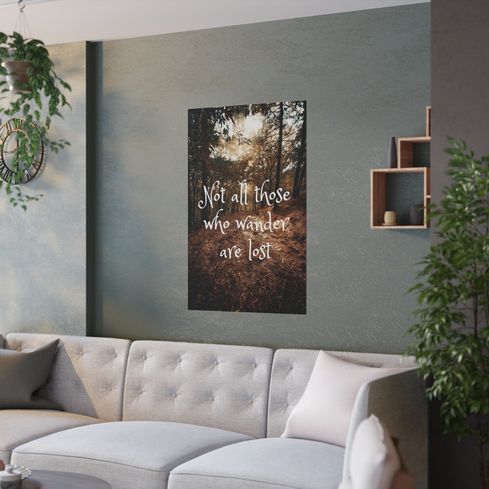 Poster Not All Those Who Wander Are Lost JRR Tolkien Famous Quote ...