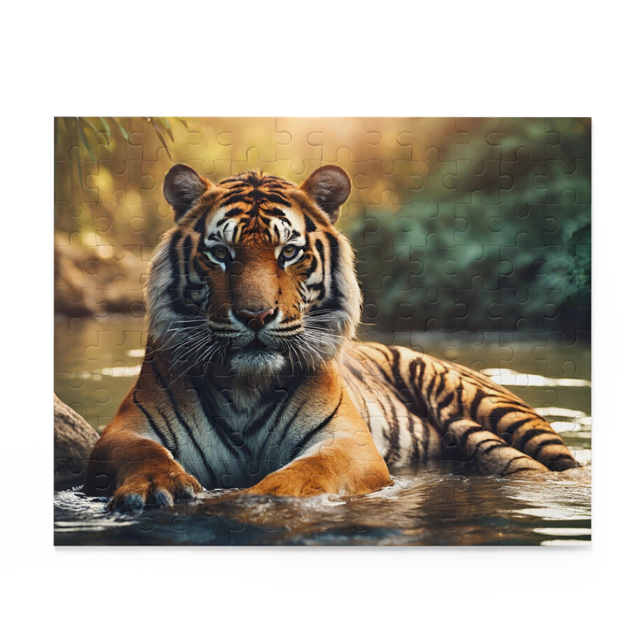 Tiger Puzzle (120, 252, 500-piece) - Jungle Wildlife Nature Family Game ...