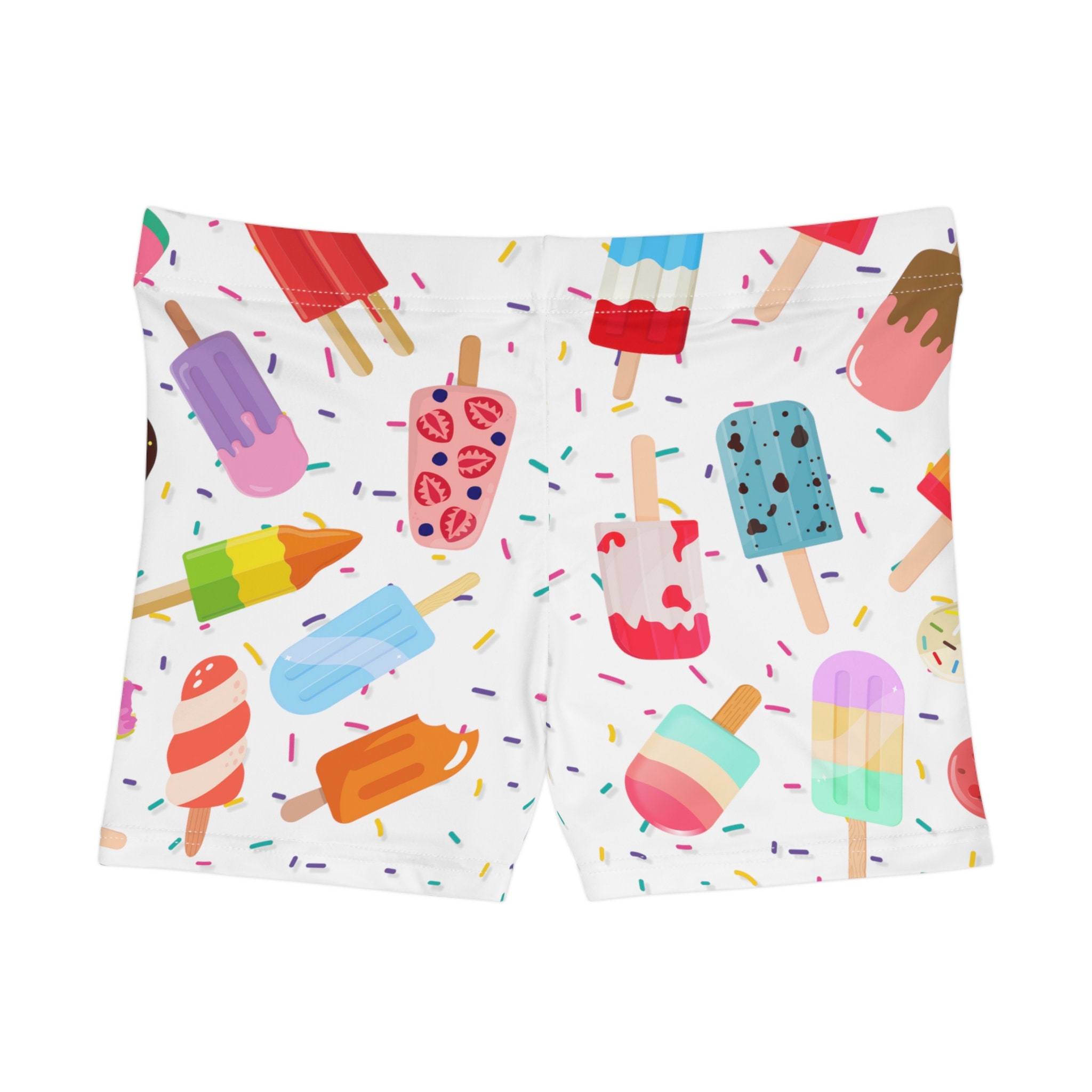 Women's Popsicle Shorts AOP Ice Cream Bar Sprinkles Girls Summer ...