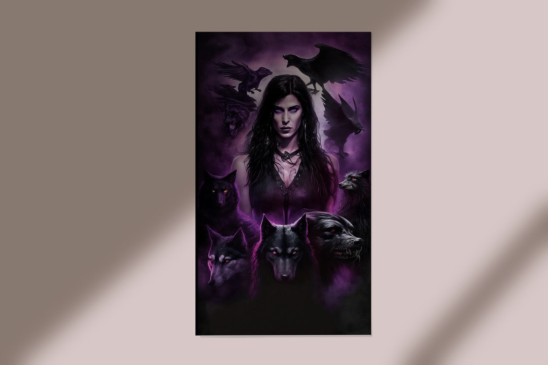 Goth Girl Horror Art, Printable Dark Poster, Gothic Home Decor, Digital ...