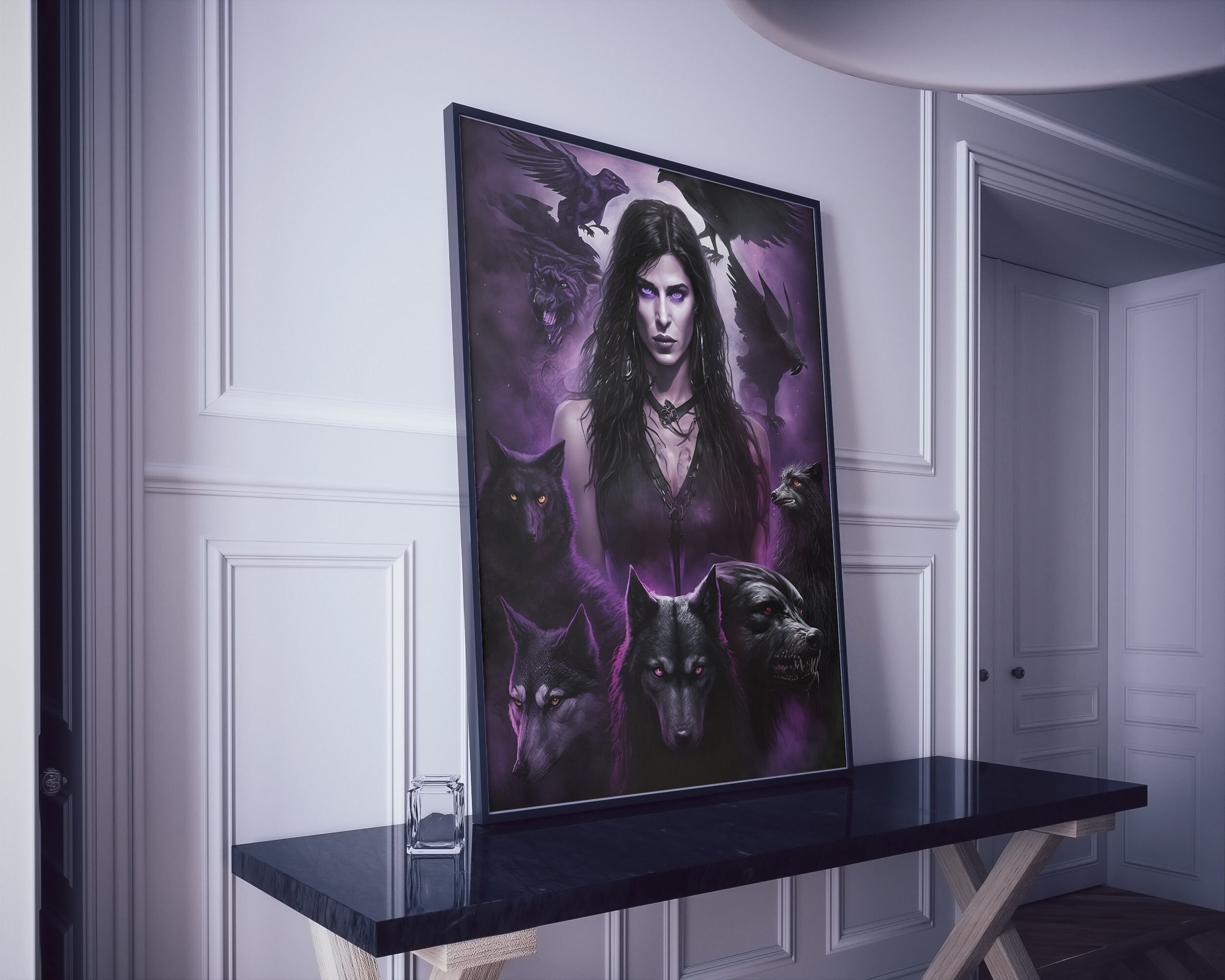 Goth Girl Horror Art, Printable Dark Poster, Gothic Home Decor, Digital ...