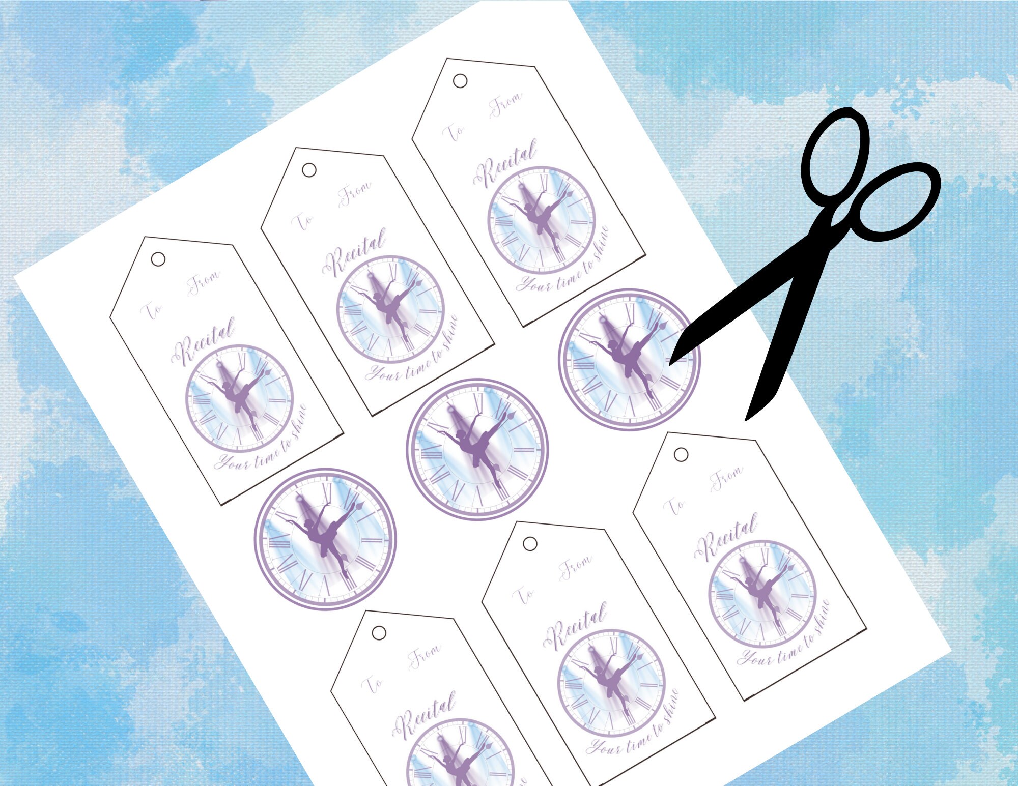 Dance Recital Flower & Gift Tags - Etsy