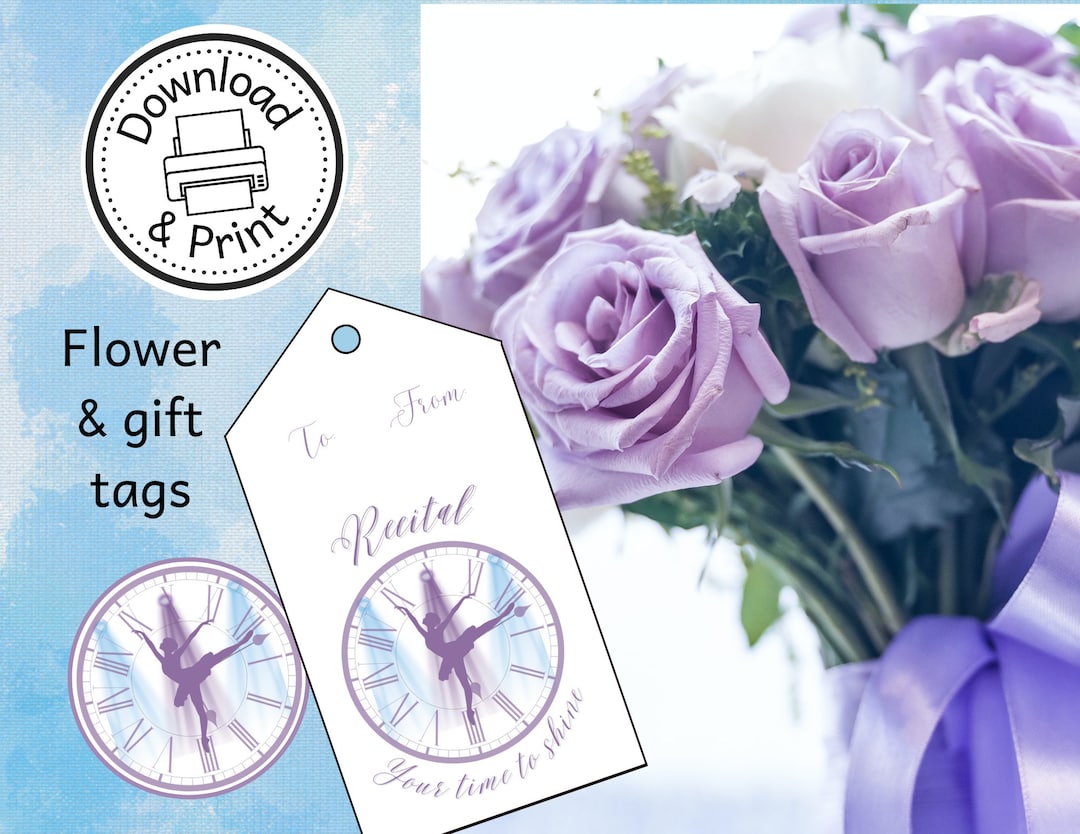 Dance Recital Flower & Gift Tags - Etsy