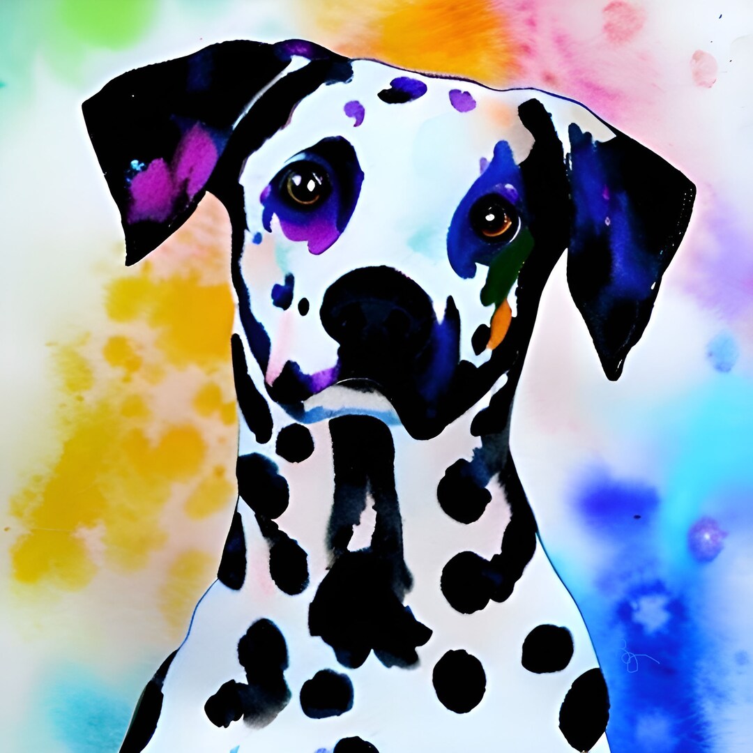 Galaxy Watercolor Rainbow Dalmatian Cute Download Kids Bedroom Bathroom ...