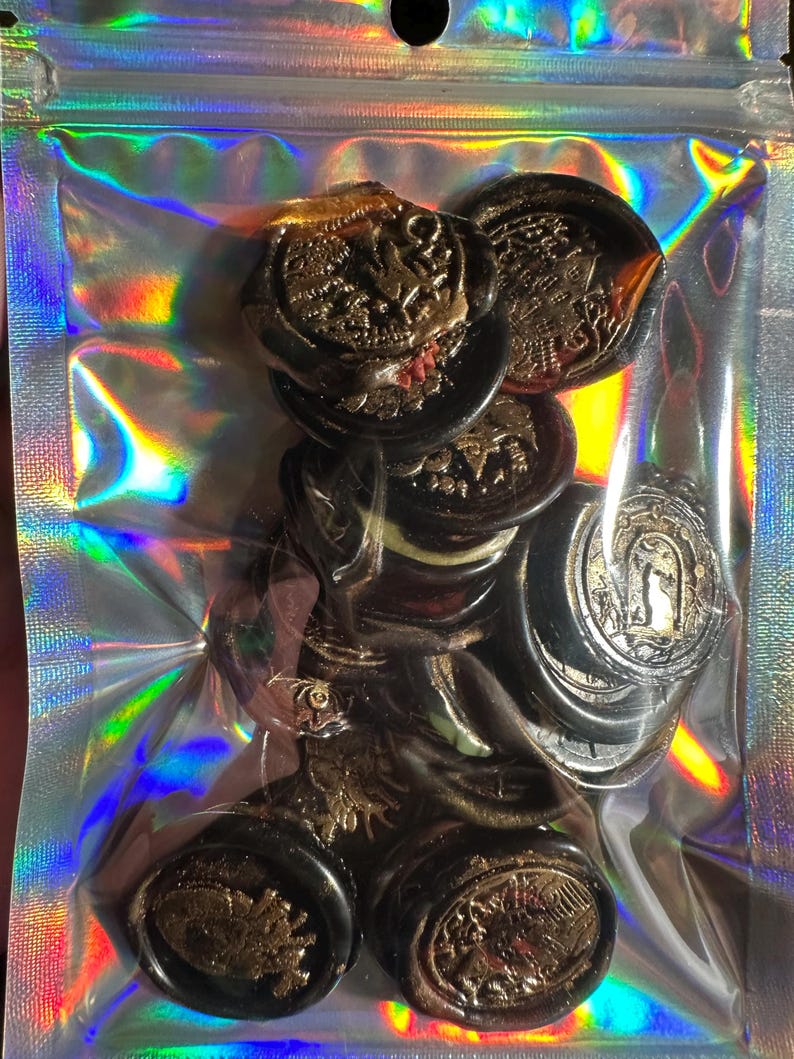 25 Spooky Halloween Wax Seals: Ghost, Cat, Coffin, Mansion, Heart, Moon ...