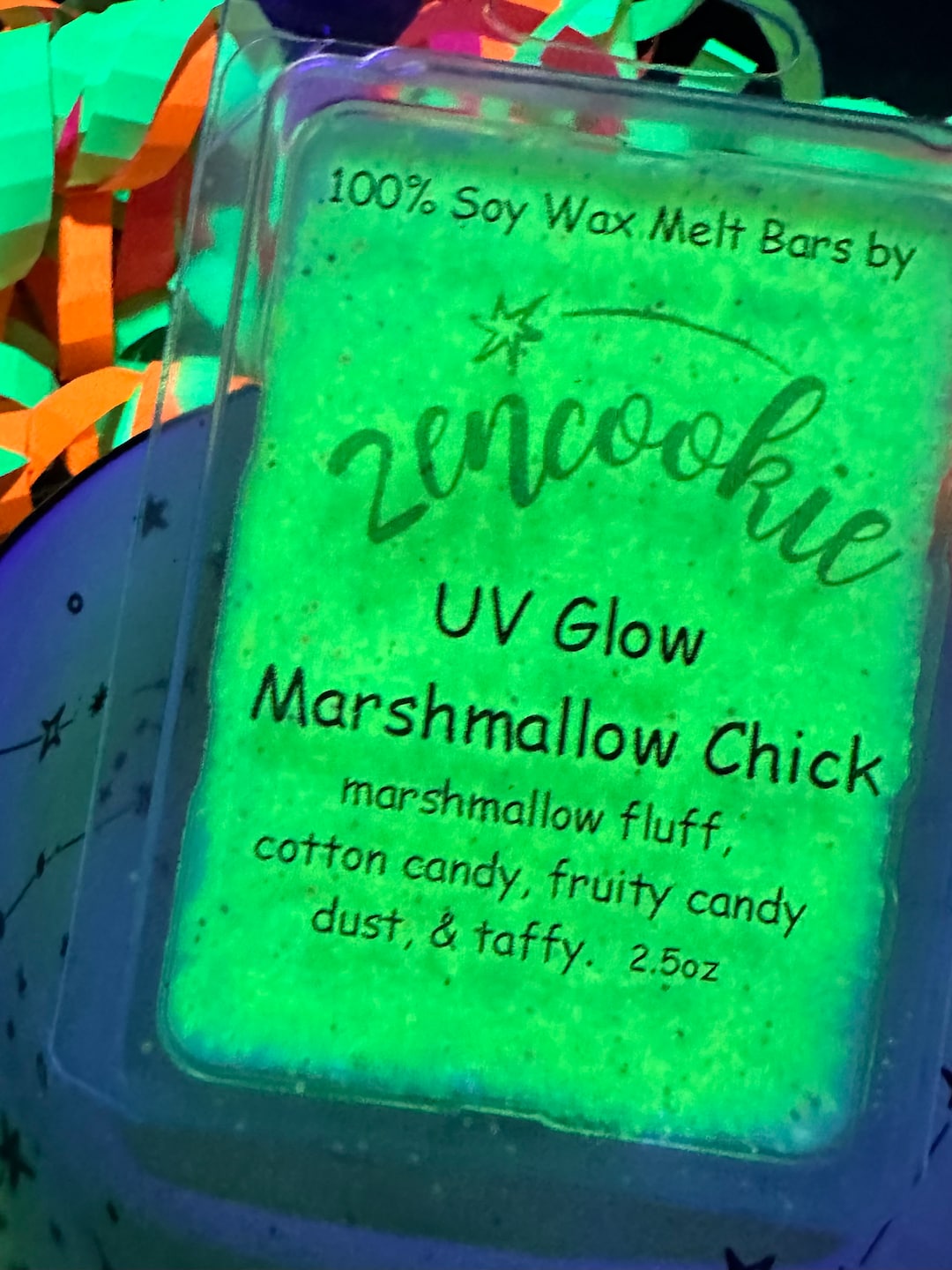 UV Reactive Glow Marshmallow Chicks Soy Wax Melt Cotton Candy Fruity ...