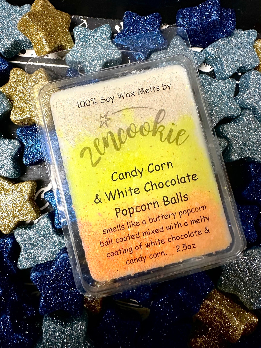 Candy Corn White Chocolate Popcorn Balls Soy Candle Wax Melts Glitter ...
