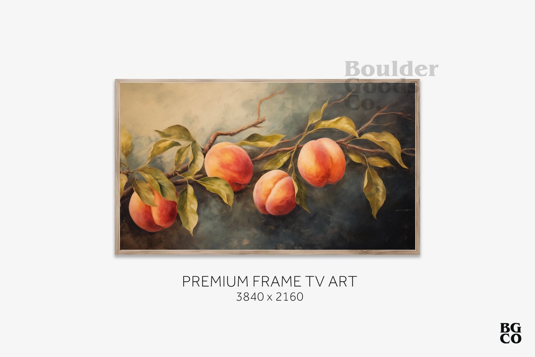 Vintage Peaches Painting, Samsung Frame TV Art (digital Download) - Etsy