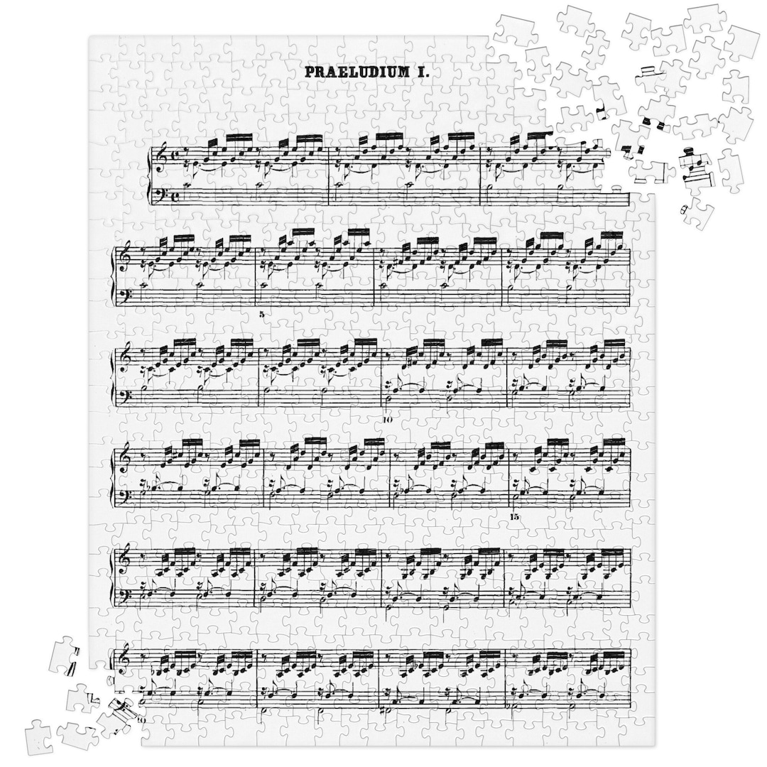 Frame the Puzzle Score: J. S. Bach Well Tempered Klavier Prelude in C ...