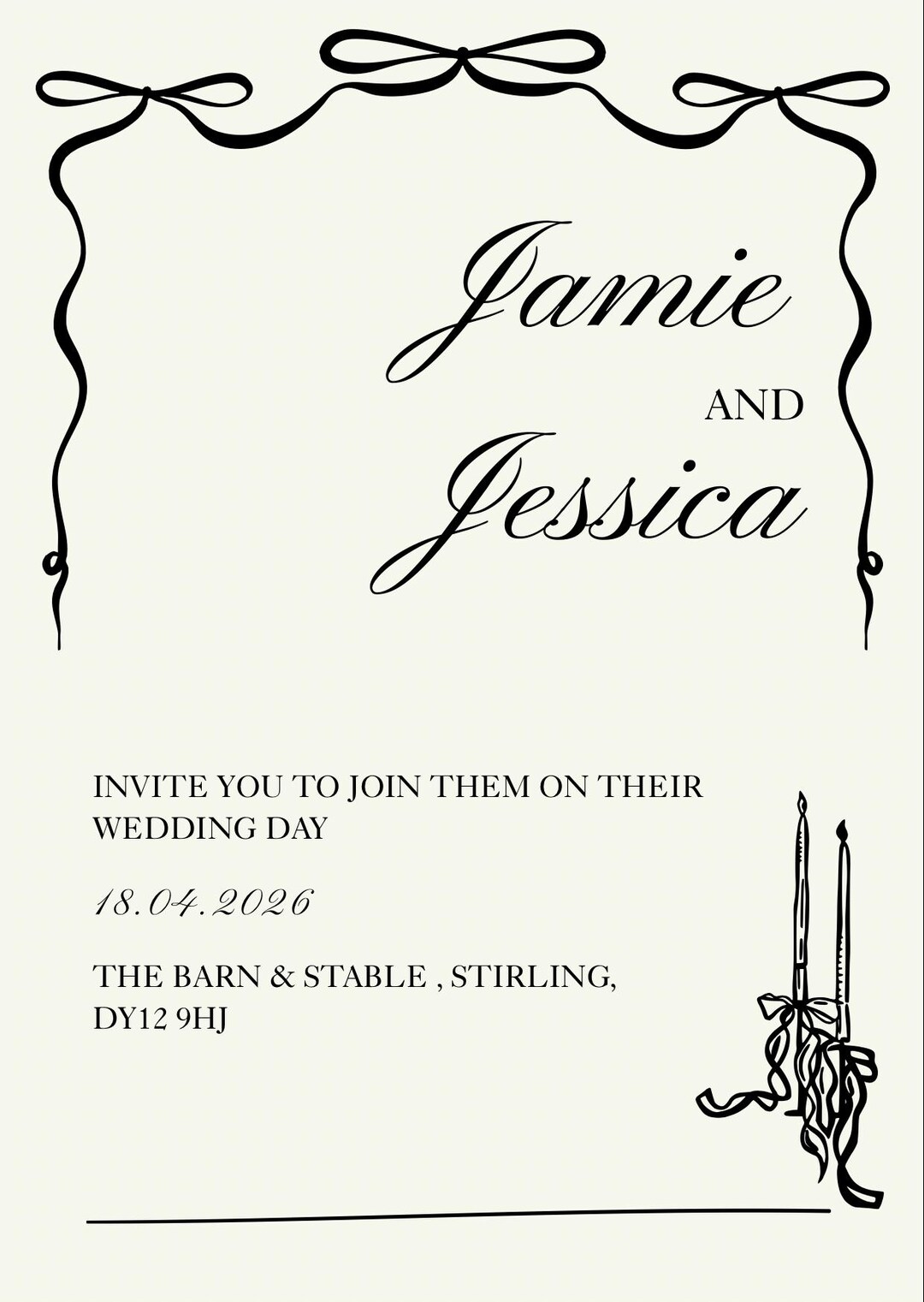 Modern Classic Wedding Invitation - Editable Template - Etsy
