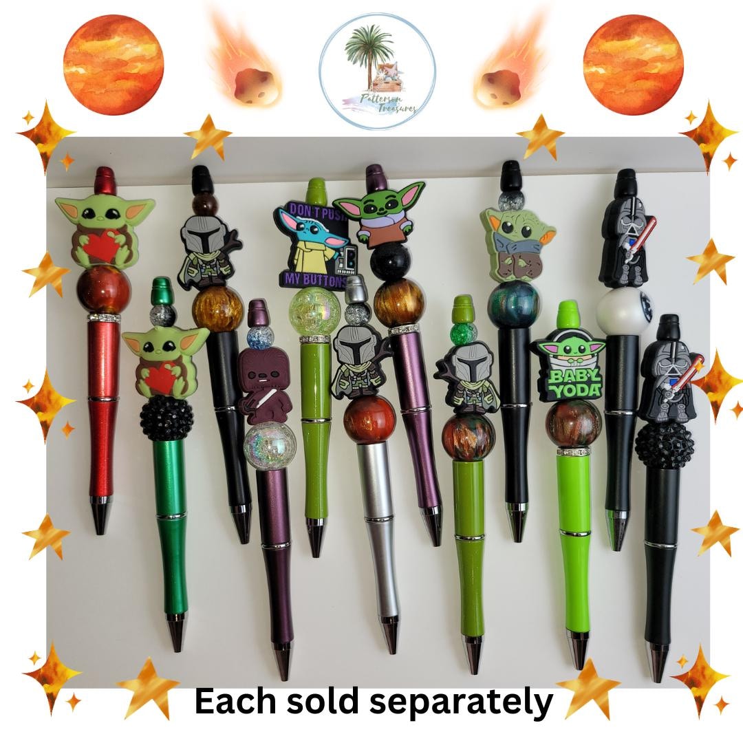 Character Pen | Jedi Pen | Space Pen | Office Gift | Focal Pen | Bead ...