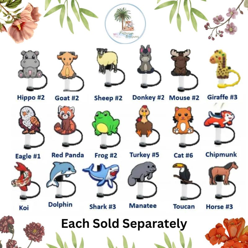 Animal Straws - Etsy