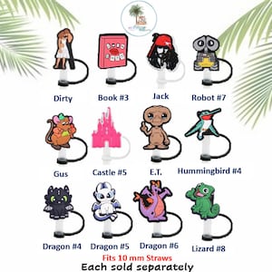 Straw Topper - Characters #6 (10mm) - Etsy