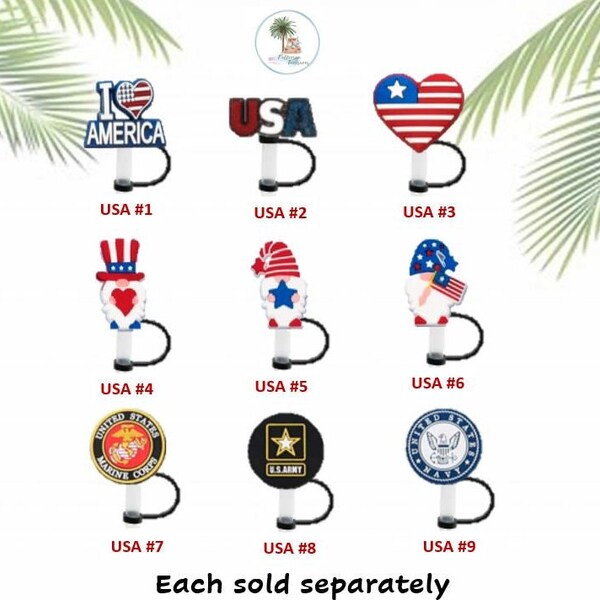 Patriotic Straws - Etsy