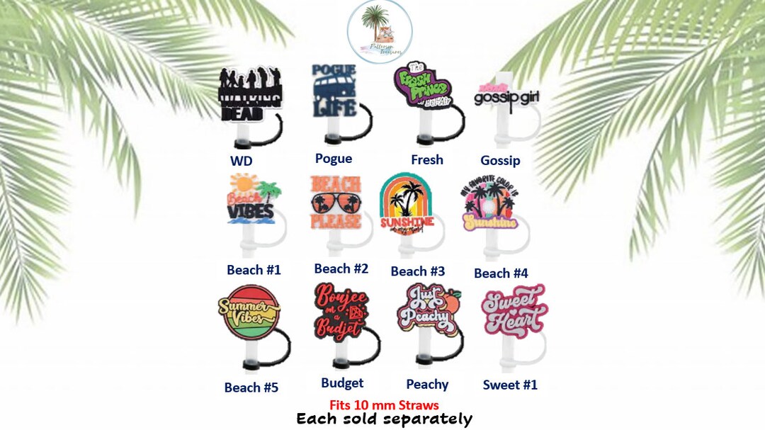 Straw Topper - Sayings (10mm) - Etsy