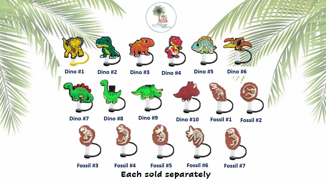 Dinosaurs Straw Toppers T-rex Straw Toppers Dino Straw Accessory Kids ...