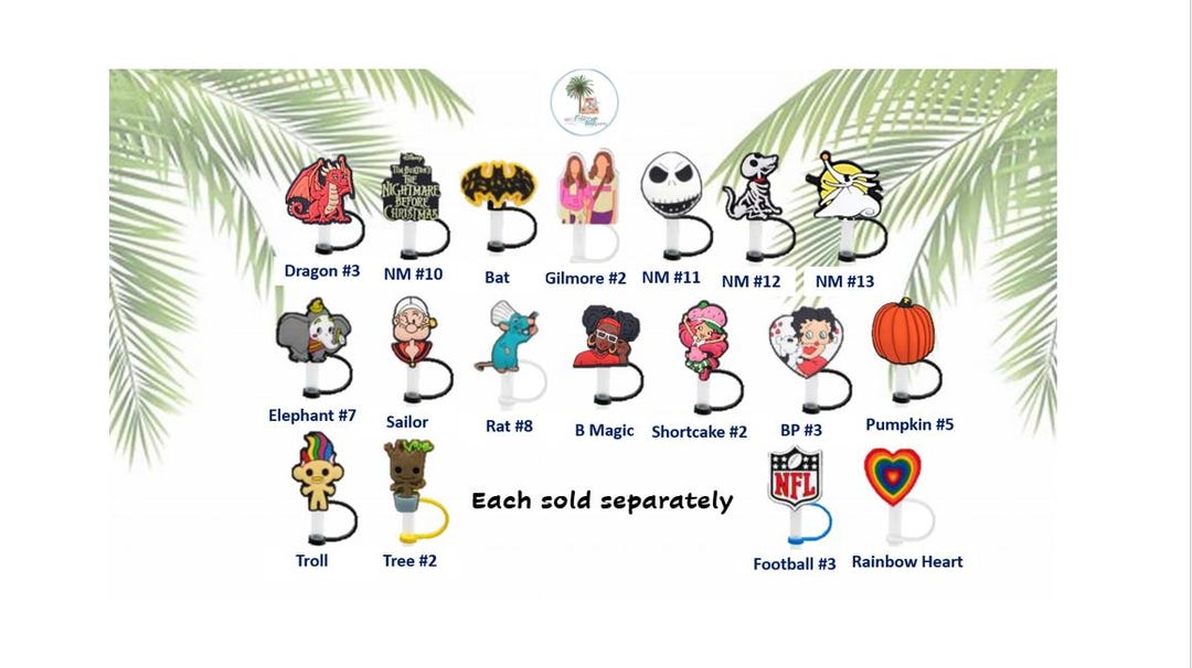 Straw Topper Characters | Stocking Stuffer | Rat Straw Cover | Dragon ...